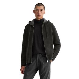 Marc O'Polo Cardigan MARC O'POLO "aus weichem Bio-Baumwoll-Chenille", Herren, Gr. M, broken graphite, Obermaterial: 100% Baumwolle, unifarben, regular fit, Rundhals, Strickbündchen, Strickjacken