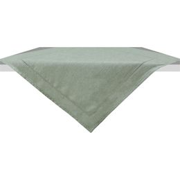 Tischdecke my home "Sebastien", grün, B:80cm L:80cm, Polyester, Tischdecken, 80x80, Leinenoptik, Tischdecke, Tischdekoration, Einfarbig