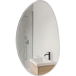 Wandspiegel s.Oliver "Lucee", transparent, B:59cm H:88,5cm T:1cm, Glas, MDF, Spiegel, ovalförmig, ca. 88,5x59cm, mattierter dezenter Rahmen