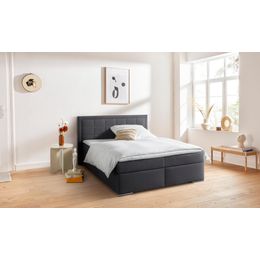Boxbett Collection AB ""Athena", OTTOs Choice, Topseller wahlweise mit Bettkasten", grau (anthrazit), B:153cm L:206cm, Komplettbetten, Boxspringbett, inkl. Topper bei Ausführung mit Matratze, in Härtegraden H2, H3, H4