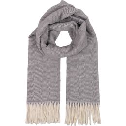 Modeschal Capelli New York, Damen, light grau, Web, Polyester, Strukturmuster, mehrfarbig, Modetücher, Strukturmuster, Fransenkante, wärmend