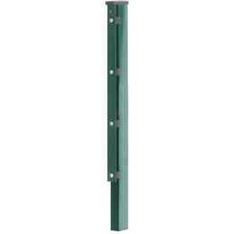 Zaunpfosten Alberts, gr&uuml;n, B:6cm H:120cm T:4cm, Stahl, Zaunpfosten, 60x40 mm f&uuml;r Doppelstabmattenzaun, 120 cm, mit Flacheisen