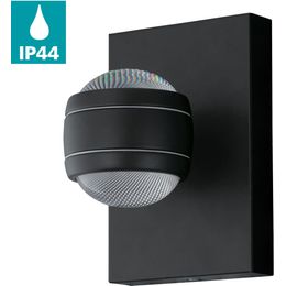 LED Außen-Wandleuchte Eglo "Sesimba", schwarz, B:13cm H:19,5cm T:14cm, Leuchten