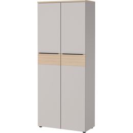 Aktenschrank Germania "GW-Oviedo", kaschmir, lindberg, eiche, nachbildung, B:80cm H:197cm T:40cm, Metall, Spanplatte, Schränke, mit verstellbaren Einlegeböden