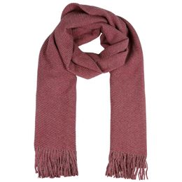 Modeschal Capelli New York, Damen, mauve, Polyester, Strukturmuster, unifarben, Modetücher, Fransenkante, wärmend