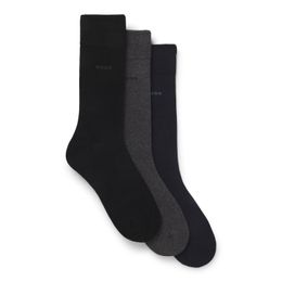 Socken BOSS "GiftSet Uni", Herren, Gr. 40-46, open miscellaneous 963, Baumwollmischung, gemustert, Socken, Neuheit, in einer Geschenkbox, unifarben