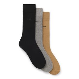 Socken BOSS "GiftSet Uni", Herren, Gr. 40-46, open miscellaneous 964, Baumwollmischung, gemustert, Socken, Neuheit, in einer Geschenkbox, unifarben