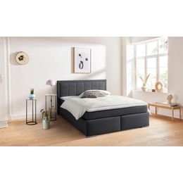 Boxbett Collection AB ""Athena", OTTOs Choice, Topseller wahlweise mit Bettkasten", grau (anthrazit), B:153cm L:206cm, Komplettbetten, Boxspringbett, inkl. Topper bei Ausführung mit Matratze, in Härtegraden H2, H3, H4