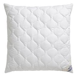 Kunstfaserkopfkissen Beco "Aerelle Blue Eco, 40x80 & 80x80 cm", natur, B:80cm L:80cm, Obermaterial: 100% Polyester, Kopfkissen