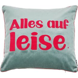 Kissenhülle done. "Vibe", mint, pink, B:45cm L:45cm, Polyester, Polyester, Kissenbezüge, Weicher Samtstoff