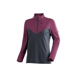 Rollkragenpullover Maier Sports "Evii", Damen, Gr. 36, lila (dunkelviolett), 100% Polyester, hoch geschlossener Ausschnitt, Pullover, Damen Midlayer, warmes und schnelltrocknendes Fleece