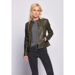 Lederjacke Maze "Marcie", Damen, Gr. S, grün (forest night), Obermaterial: 100% Lammleder / Futter: 100% Polyester, Jacken