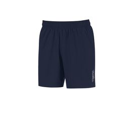 Jerseyhose TRIGEMA "TRIGEMA Sport-Shorts mit Innenslip aus Netz", Damen, Gr. XS, US-Größen, blau (navy), 74% Nylon, 26% Elastan, Hosen