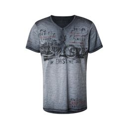 CAMP DAVID T-Shirt Herren Gr&ouml;&szlig;e M taubenblau / schwarz