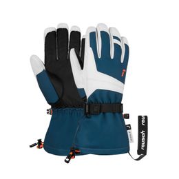 Skihandschuhe Reusch "Experience R-TEX XT LC", Damen, Gr. 8,5, blau (blau, weiß), 70% Polyester, 30% Rindsleder, Handschuhe, extra warm, wasserdicht und atmungsaktiv