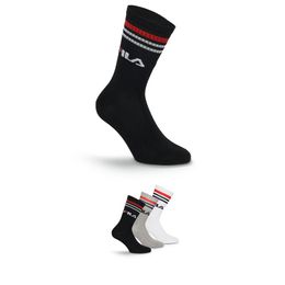 Socken Fila, Damen, Gr. 39-42, classic, Baumwollmischung, elastisch, Socken, breites Rippenbündchen, Logoschriftzug, Cotton-Mix