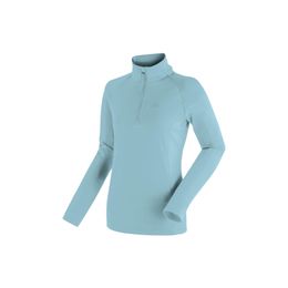 Fleecepullover Maier Sports "Eva", Damen, Gr. 36, rauchblau, 100% Polyester, hoch geschlossener Ausschnitt, Sweatshirts, Damen Fleece, funktioneller Midlayer, Half-Zip, Regular Fit