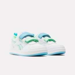 Reebok CLASSIC Kinder Sneaker "ROYAL PRIME 2.0 TWO STRAP HOOP & LOOP", Gr. 33wei&szlig;, gr&uuml;nglow, digitalblau, Synthetik, Schuhe