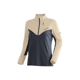 Rollkragenpullover Maier Sports "Evii", Damen, Gr. 36, beige (hellbeige), 100% Polyester, hoch geschlossener Ausschnitt, Pullover, Damen Midlayer, warmes und schnelltrocknendes Fleece