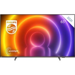 Philips LED-Fernseher »65PUS8106/12« 164 cm/65 ′′ Android TV Smart-TV 3-seitiges Ambilight silber Philips Pixel Precise Ultra HD für brillante...