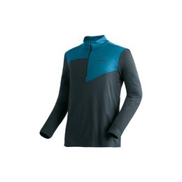 Rollkragenpullover Maier Sports "Felian", Herren, Gr. 46, grau, 100% Polyester, hoch geschlossener Ausschnitt, Pullover, Herren Midlayer, pflegeleichtes Half-Zip Fleece, Regular Fit
