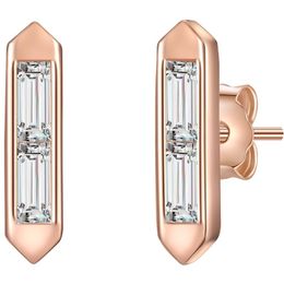 Glanzstücke München GLANZSTÜCKE MÜNCHEN Paar Ohrstecker »Set: GSM1858« aus Sterling Silber roségold + weiß 12,2 Damen Ohrstecker