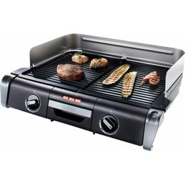 Tefal Tischgrill »TG8000 Family« 2400 W 2 getrennte Grillroste -stufenlose Thermostate, individuell wählbar schwarz 2400W, Ein-/Ausschalter und...