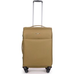 Stratic Weichgepäck-Trolley »Light + M, khaki« 61 l 4 Rollen Reisekoffer Reisegepäck Aufgabegepäck TSA-Zahlenschloss khaki