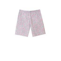 Bermudas TRIGEMA "TRIGEMA Bermuda mit Blumen-Muster", Jungen, Gr. 92, Normalgrößen, weiß, 100% Baumwolle, Basic, Hosen