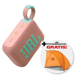 JBL Bluetooth-Lautsprecher »Set: GO 4 + gratis dazu: Strandmuschel« (A2DP Bluetooth AVRCP Bluetooth Bluetooth App-Steuerung 4, 2 W) Pink...