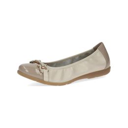 Caprice Ballerina »Ballerinas Leder« Cream 40 40 Verschluss: Schlupfschuh