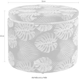 Kayoom Hocker »Forest, hoher Sitzkomfort dank weicher Polsterung mit Samtbezug« 1 Stk. tlg. florales Muster, mit Stauraum, flexibler Einsatz in...