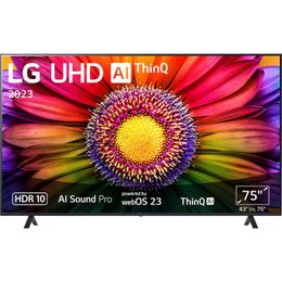 LG LED-Fernseher »75UR80006LJ« 189 cm/75 ′′ Smart-TV UHD, α5 Gen6 4K AI-Prozessor, HDR10, AI Sound Pro, Filmmaker Mode schwarz Intelligenter α5 Gen6..