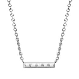Glanzstücke München GLANZSTÜCKE MÜNCHEN Kette mit Anhänger »GSM1214« Kette mit Anhänger Sterling Silber Zirkonia weiß silber onesize Halskette für Damen