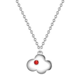Glanzstücke München GLANZSTÜCKE MÜNCHEN Kette mit Anhänger »LLL2« Kette mit Anhänger Sterling Silber Zirkonia rot silber onesize Kinder-Halskette