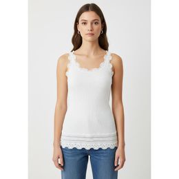 rosemunde Tanktop »Benita Silk Top Camisole« Vintage-Spitze am Ausschnitt, feminin, Rundhalsausschnitt, Seidenmix new white XS XS Spitzentop von...