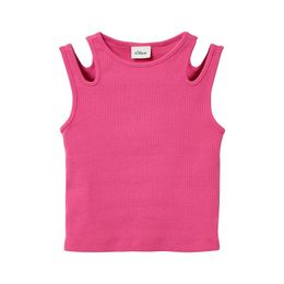 s.Oliver JUNIOR 2-in-1-Top mit Cat-outs pink 140 140 Geripptes Tanktop von s.Oliver Junior