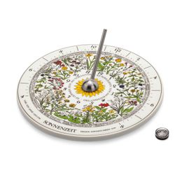 HELIOS Sonnenuhr mit Blumenuhr Porzellan