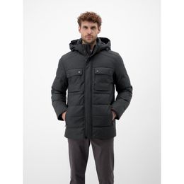 Lerros Outdoorjacke »Herren Fieldjacket in Woll-Optik« mit Kapuze Wasser- und windabweisend, atmungsaktiv BLACK XXL XXL Taschen mit wärmendem Futter