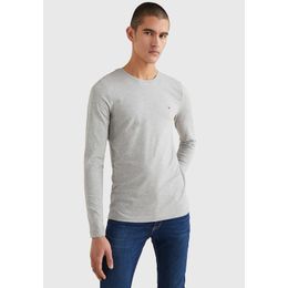 Tommy Hilfiger Langarmshirt »STRETCH SLIM FIT LONG SLEEVE« aus Baumwollstretch light grey melange M (48/50) M (48/50) Schmale Passform und...