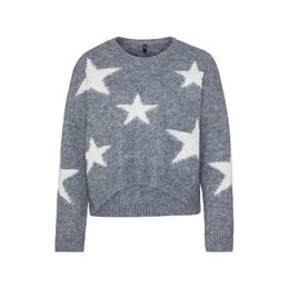Only Petite Pullover 'ONLAZU' Damen Gr&ouml;&szlig;e XXL graumeliert / wei&szlig;