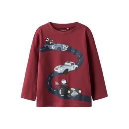 name it Shirt 'NMMROLF' Jungen Gr&ouml;&szlig;e 92 hellblau / grau / rostrot