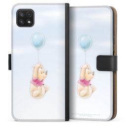 DeinDesign Galaxy A22 5G Handy Klapph&uuml;lle Handyh&uuml;lle aus Kunst Leder schwarz Flip Case Official Licensed Product Disney Winnie The Pooh Sideflip mit langer 