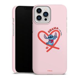 DeinDesign iPhone 13 Pro Max Handy Premium Case Smartphone Handyh&uuml;lle Schutzh&uuml;lle matt Heart Lilo & Stitch Disney Premium Case