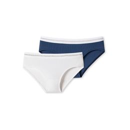 Schiesser Underpants 'Long Life Rib' girl Blue, White size 164