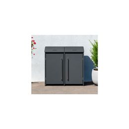 WESTMANN Mülltonnenbox Moderna 2 2x 240 L Anthrazit 83x139x135cm