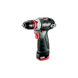 Metabo Akku-Bohrschrauber PowerMaxx BS BL Q Kunststoffkoffer; 12V 2x2Ah Li-Power + LC 40 (601749500)