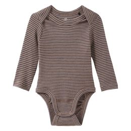 Topomini Baby Wolle-Seide-Body mit Ripp-Struktur