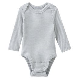 Topomini Baby Wolle-Seide-Body mit Ripp-Struktur