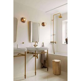 Nuura Wandlampe Liila 1, Ø 16 cm, IP44, bronze/klar